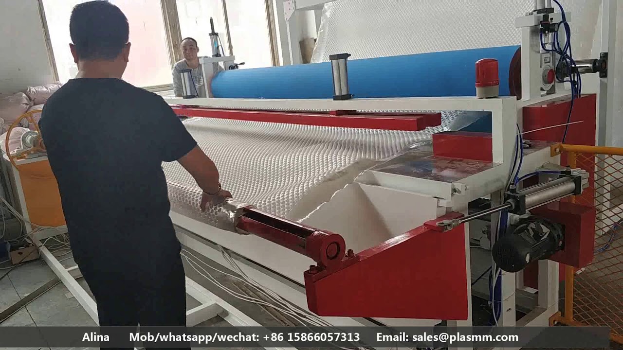 plastic drainage panel machine - YouTube