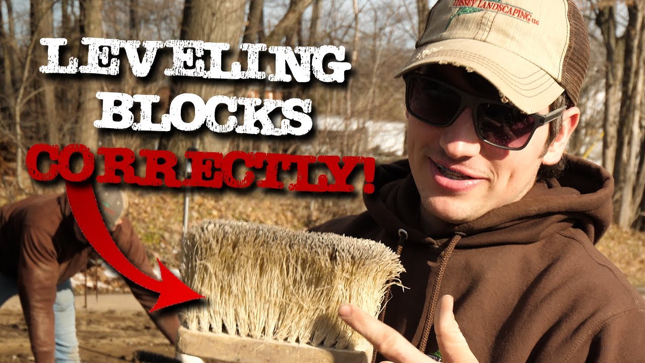 How To Level Blocks When Building A Retaining Wall | Part 3 | Tussey ...