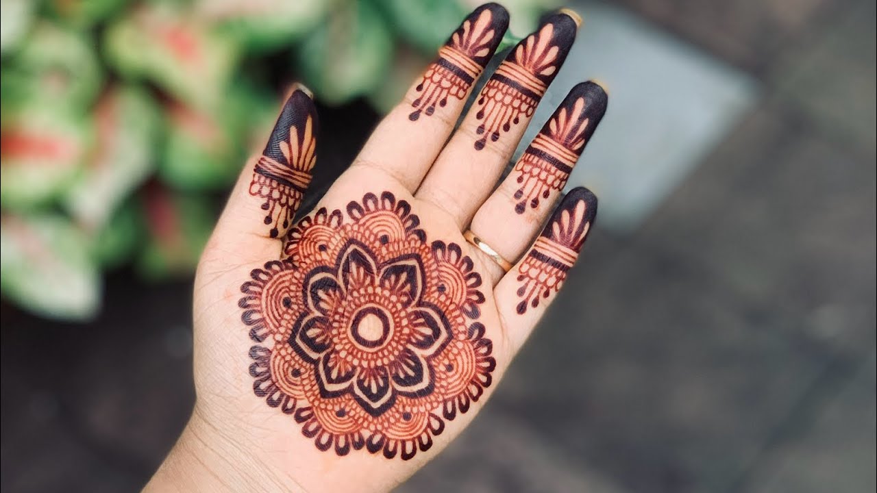 Beautiful henna design tutorial classic mandala henna | easy mehandi ...