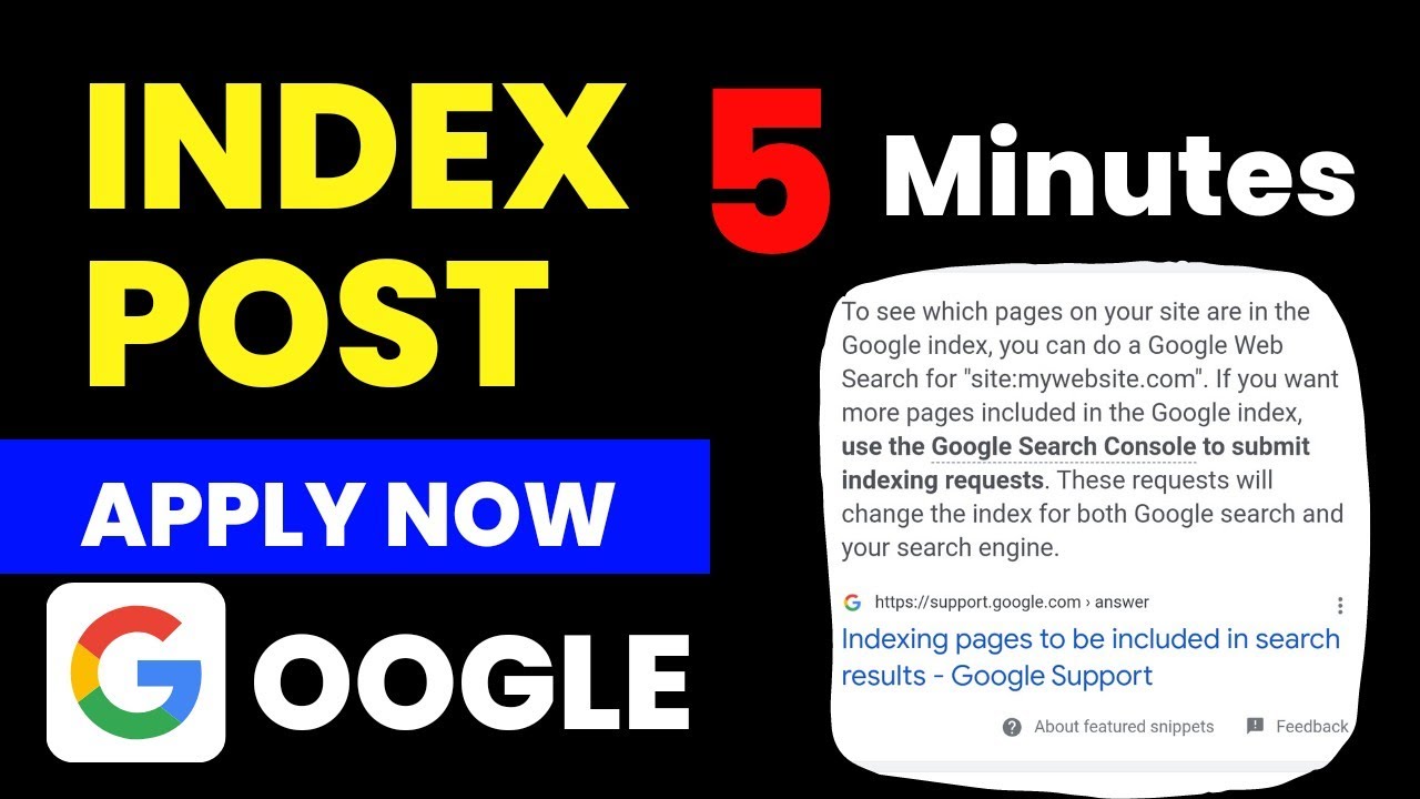 Quick Index Your Website Post on Google in 5 Minutes@mistway1 - YouTube