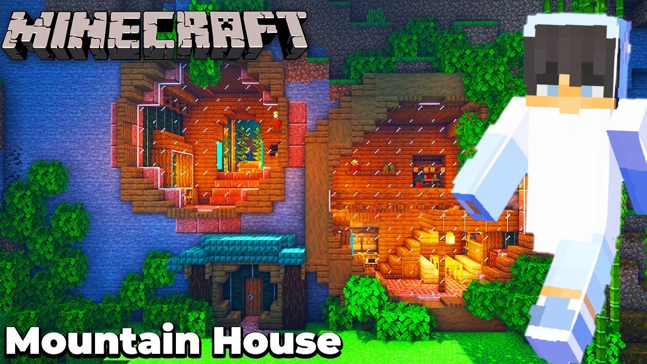 How to Build a Mountain House In Minecraft! (EASY) - YouTube