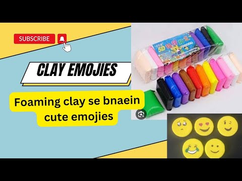 DIY cute emoji faces with SUPER clay|Make easy smiley faces with clay ...