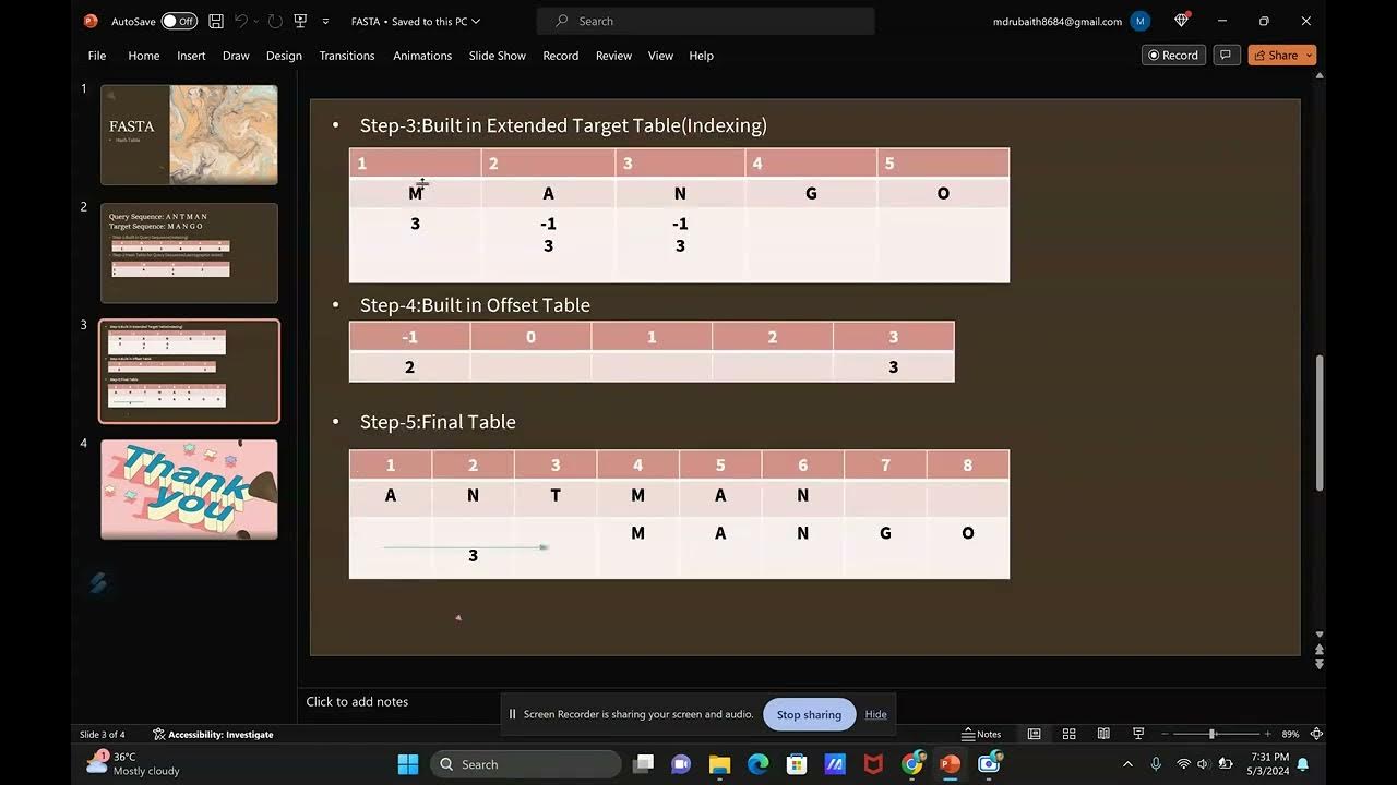 Hash table used in FASTA (241 15 041) - YouTube