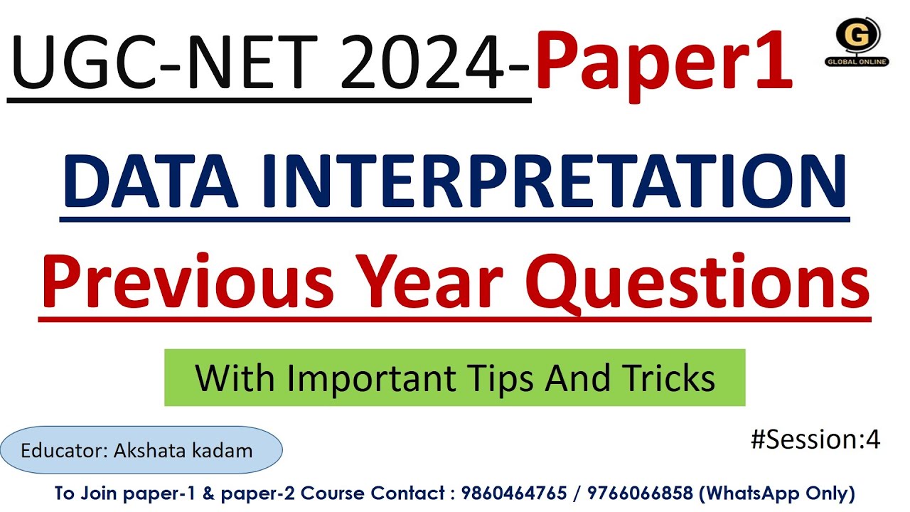 Table Chart for UGC NET Exam 2024 | Data Interpreatation PYQs for UGC ...