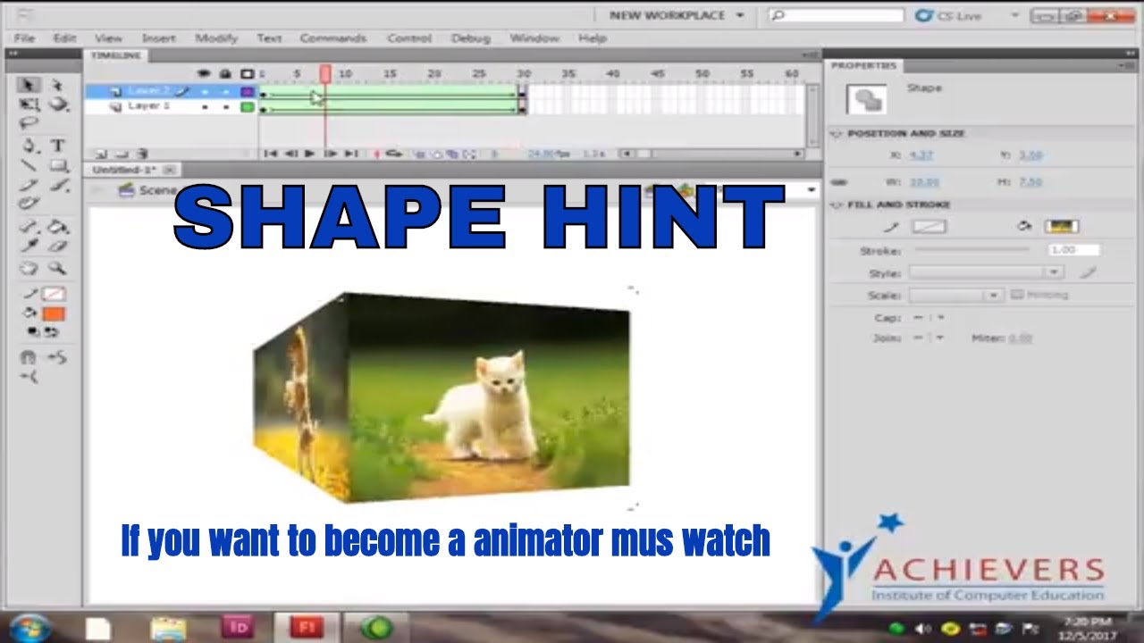 Shape Hint Animation 8 - YouTube