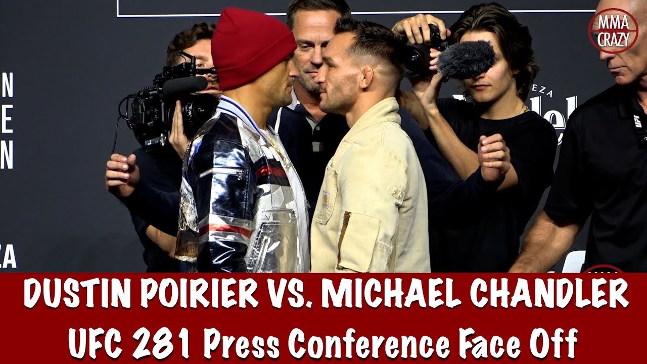 UFC 281: Dustin Poirier vs Michael Chandler Press Conference Face Off ...