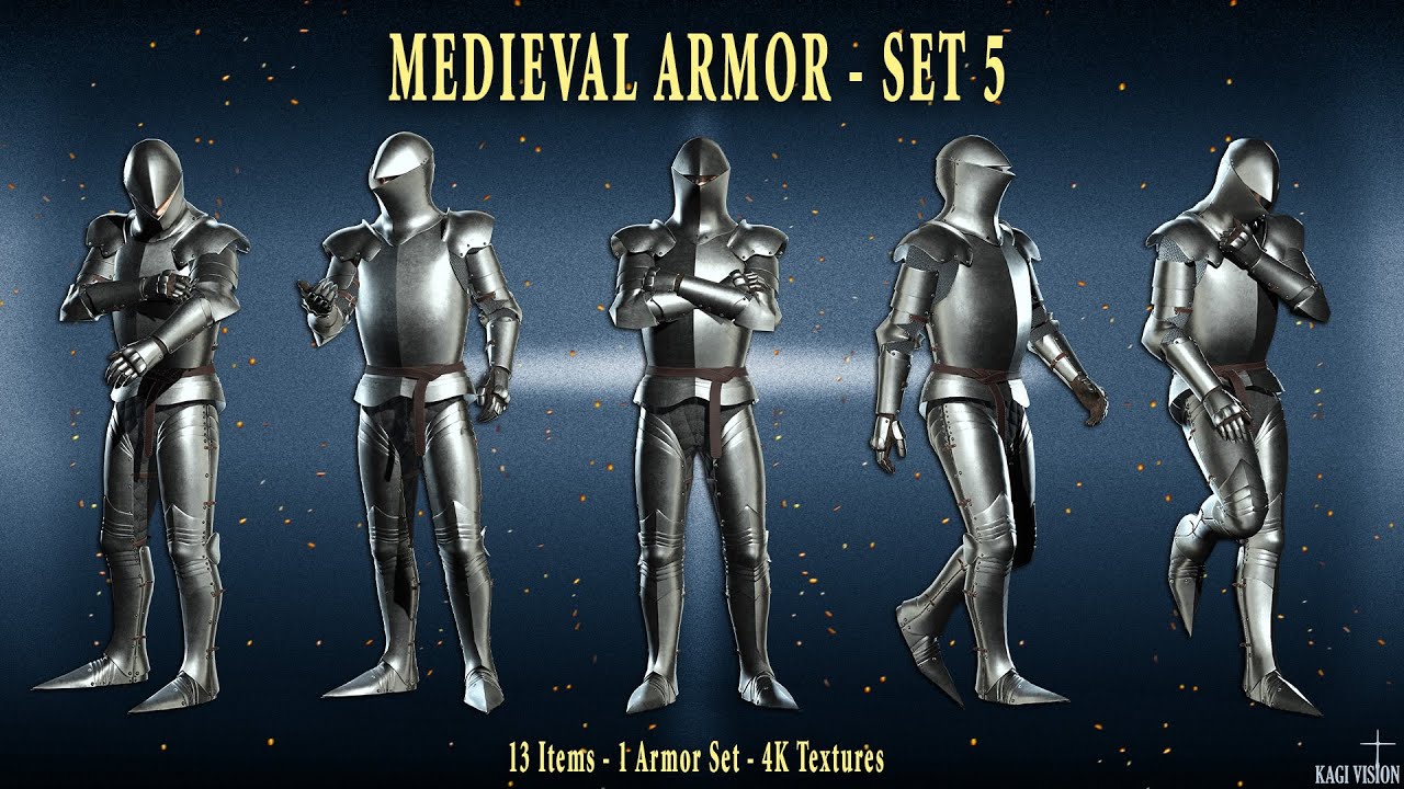 Medieval Armor Set 5 - Clean Showcase - YouTube