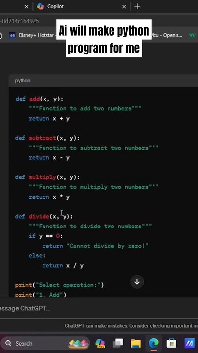 Ai will make python program for me - YouTube