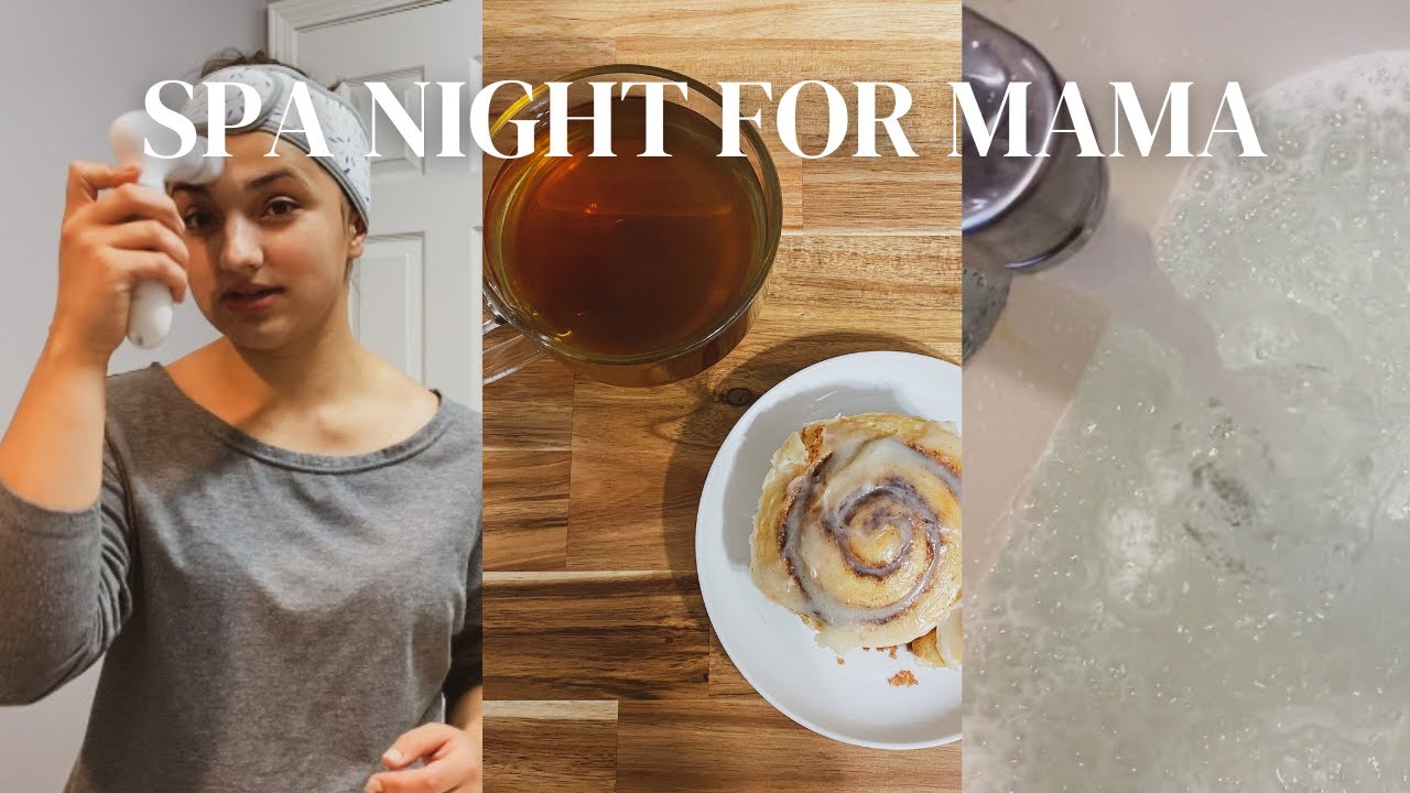 RELAXING SPA NIGHT | skincare routine, bath, tea - YouTube