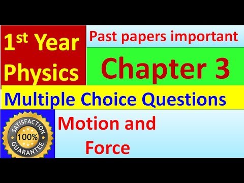 MCQs: 1st year physics-chapter 3 | Motion and Force-possible mcqs, (2019 NEW) - YouTube