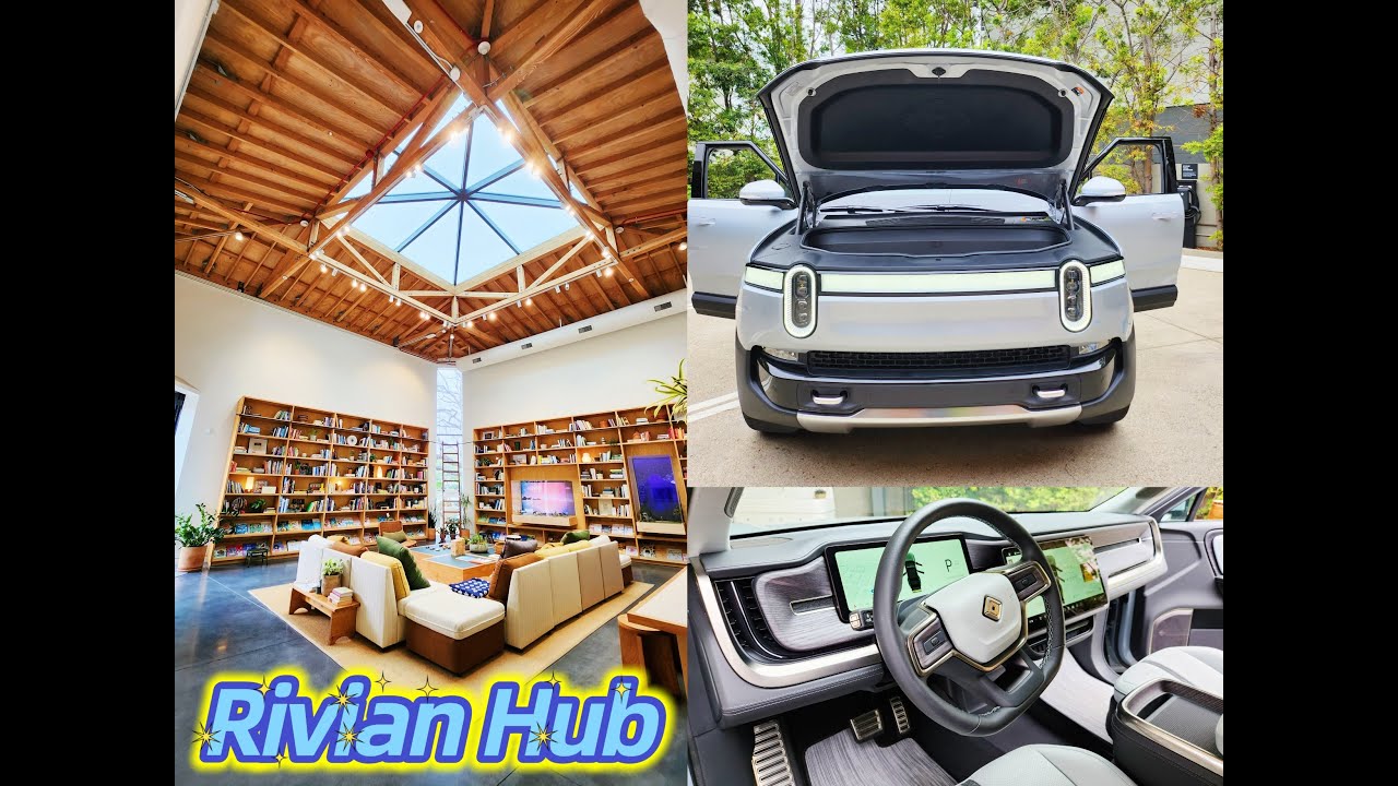 The first Rivan Hub. Check out the R1T and R1S 參觀實體電車Rivian Hub! (ENG ...