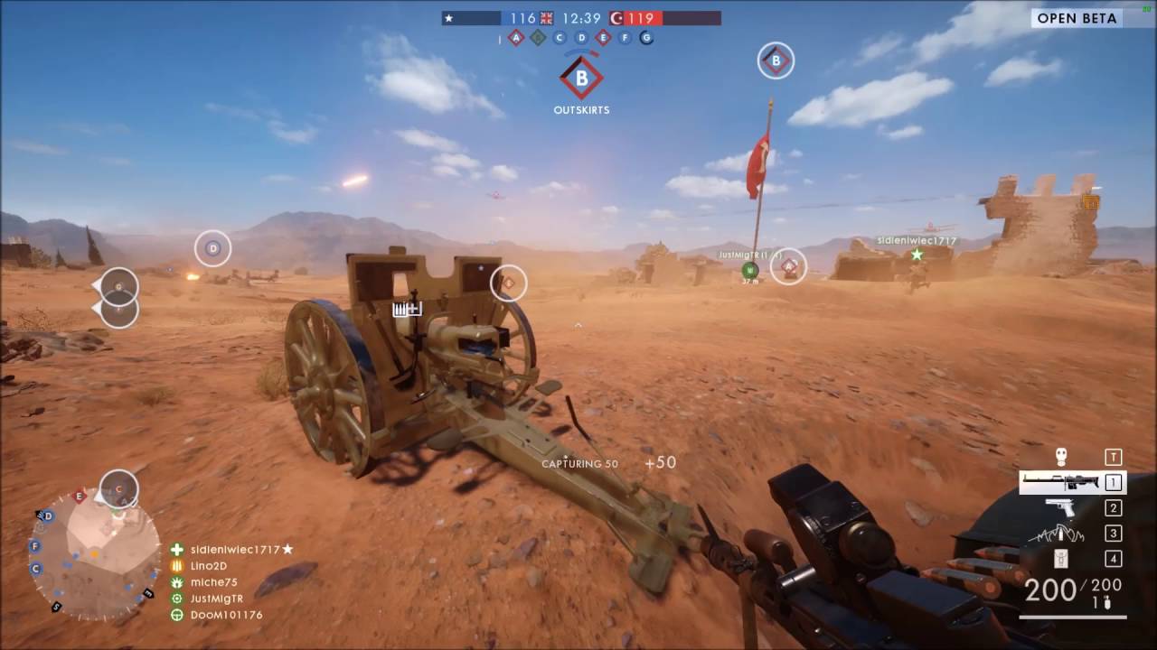 Battlefield1 WW1 AA Simulator - YouTube