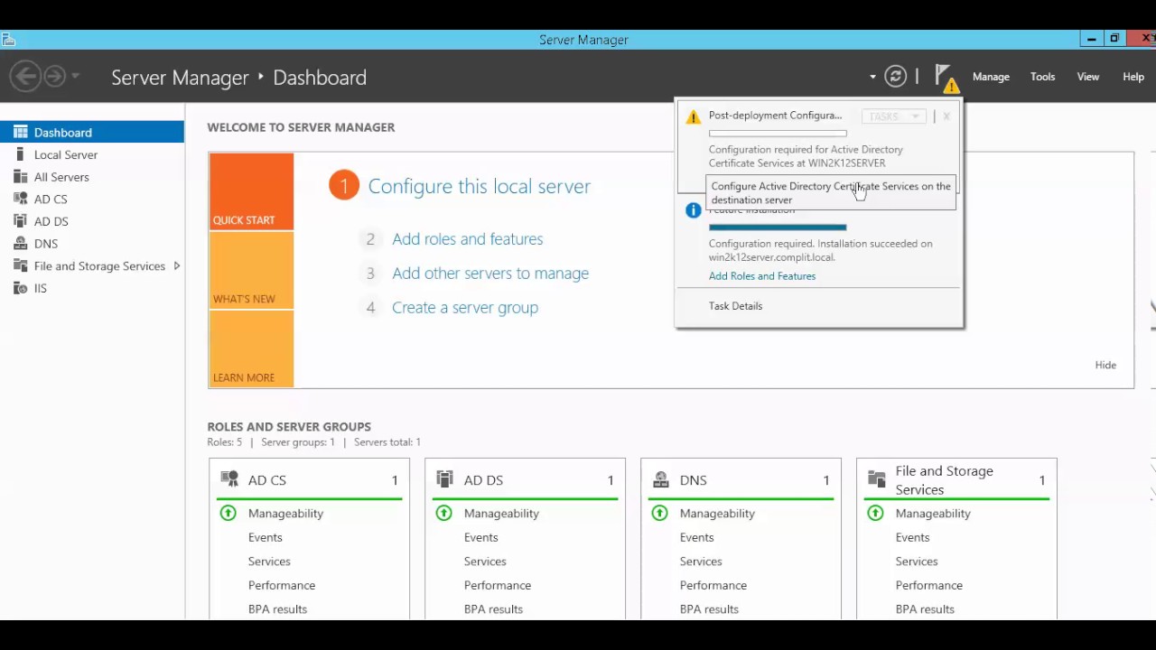 Step 1: Install NPS on Windows server 2012 R2 - YouTube