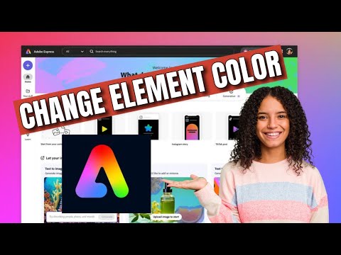 How to Change Element Color in Adobe Express 2025? - YouTube