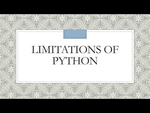 Limitations of Python | Techie Savant | Basic of Python - YouTube