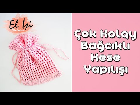 Tığ İşi Örgü Kafesli Kolay Kese Yapımı