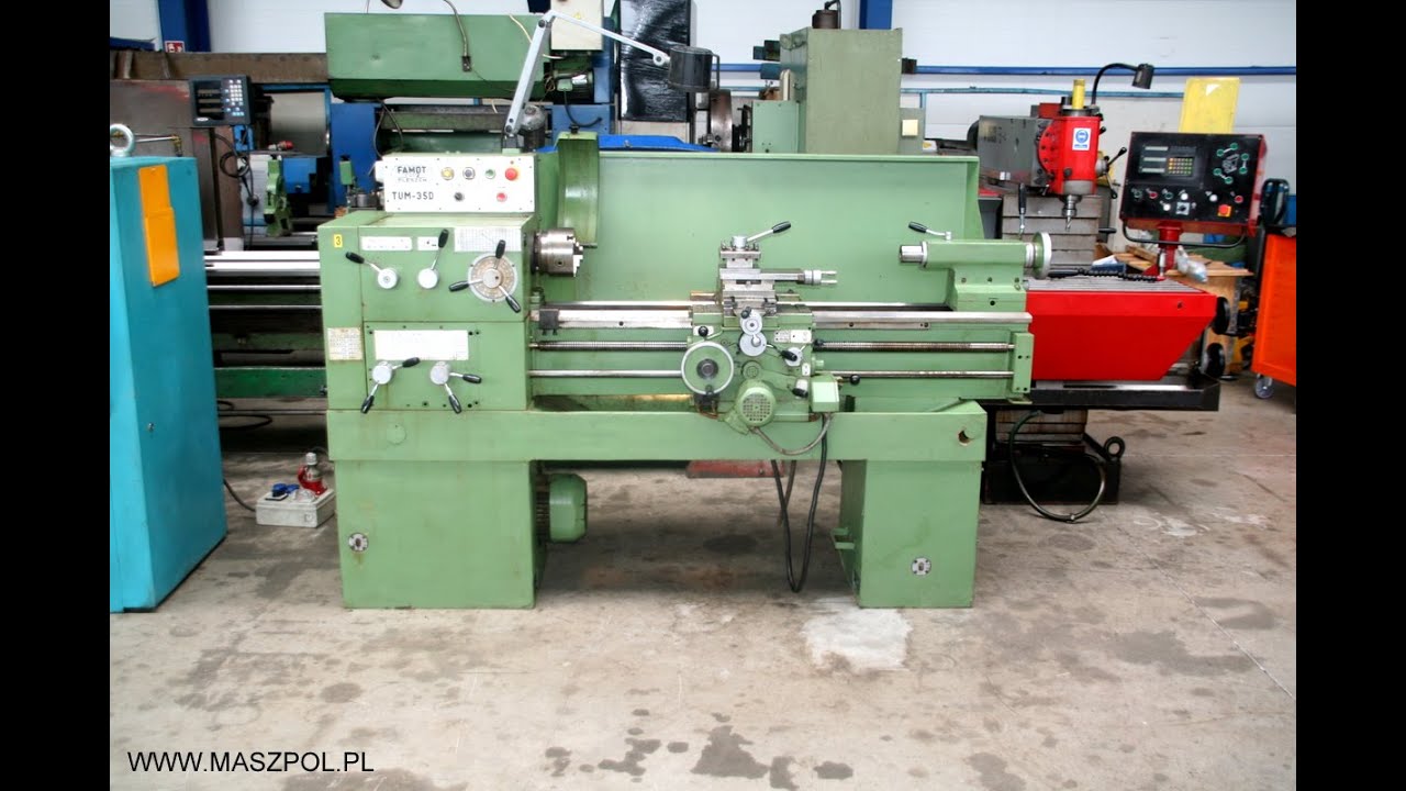 Tokarka TUM 35D1 x 1000 - FAMOT - PRZYSPIESZONE POSUWY - STAN IDEALNY ...