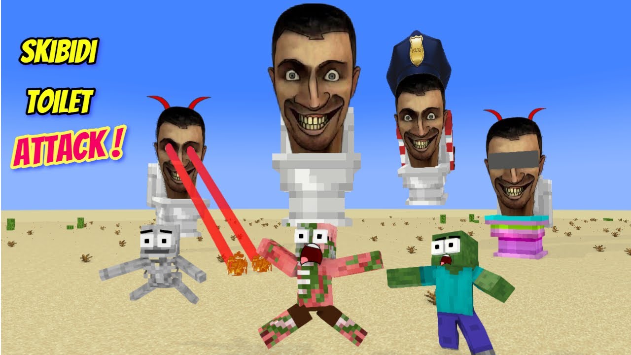 Monster School : Skibidi Toilet Attack VS Monster School - YouTube