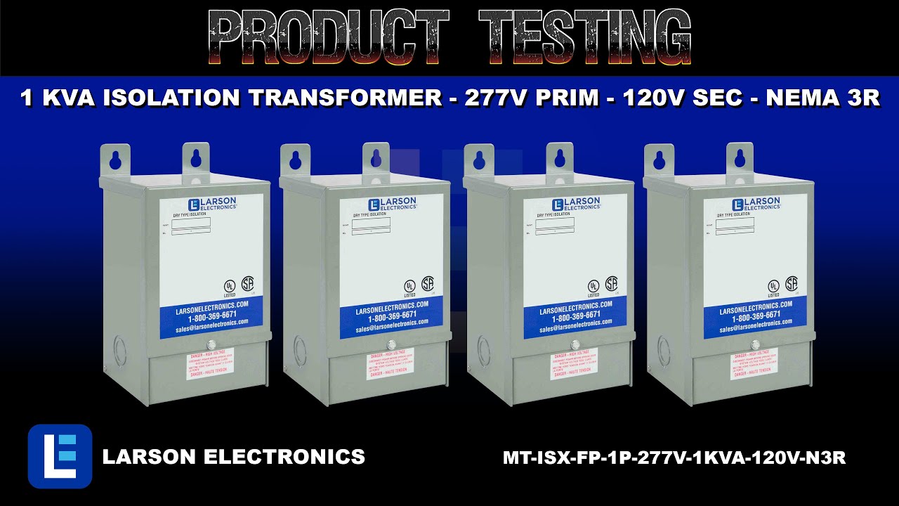 1 kVA Isolation Transformer - 277V Primary Voltage - 120V Secondary ...