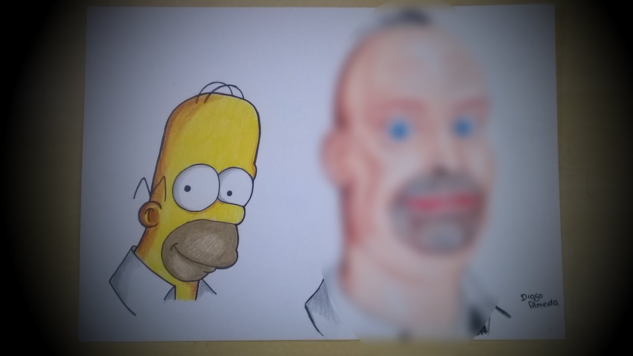 DESENHEI o HOMER SIMPSON HUMANO - YouTube