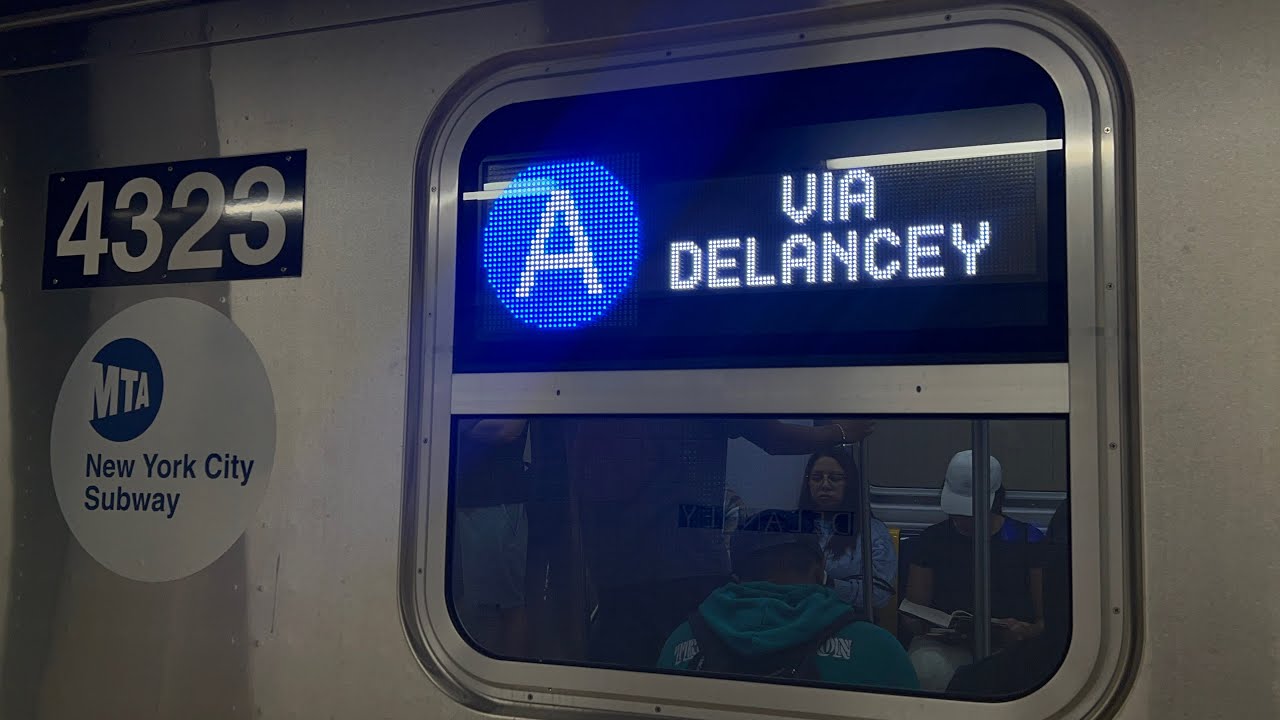 IND 6th Ave Line: (A) (C) (F) Trains @ Delancey Street (R46, R160A ...