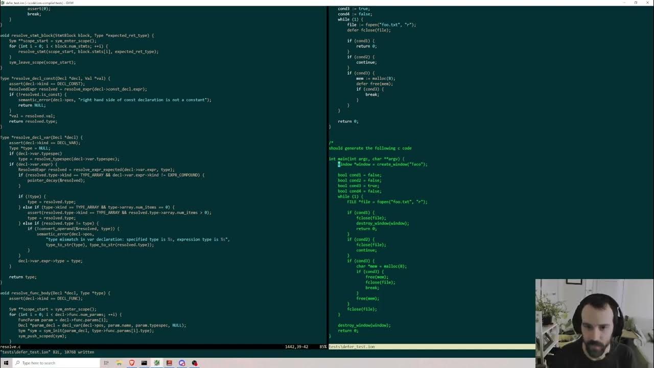 Programming a compiler in C - Implementing defer statements - YouTube