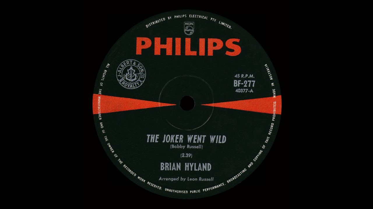 The Joker Went Wild – Brian Hyland - 1966 (Original Stereo) - YouTube