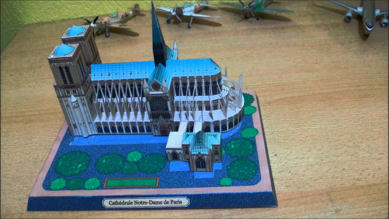 Notre Dame de Paris Papercraft - YouTube