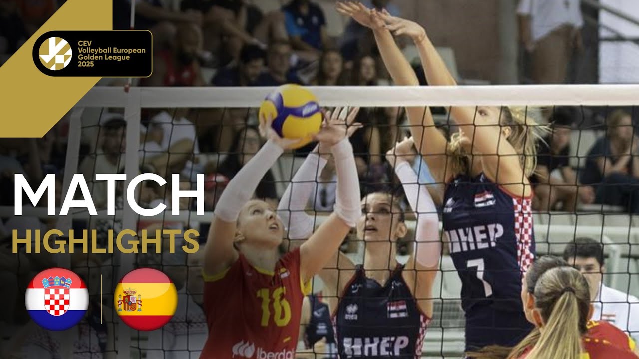 Highlights | Croatia vs. Spain - CEV Volleyball European Golden League ...