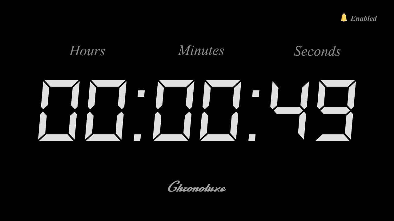 49-Second Timer | Clean and Sleek Countdown - YouTube
