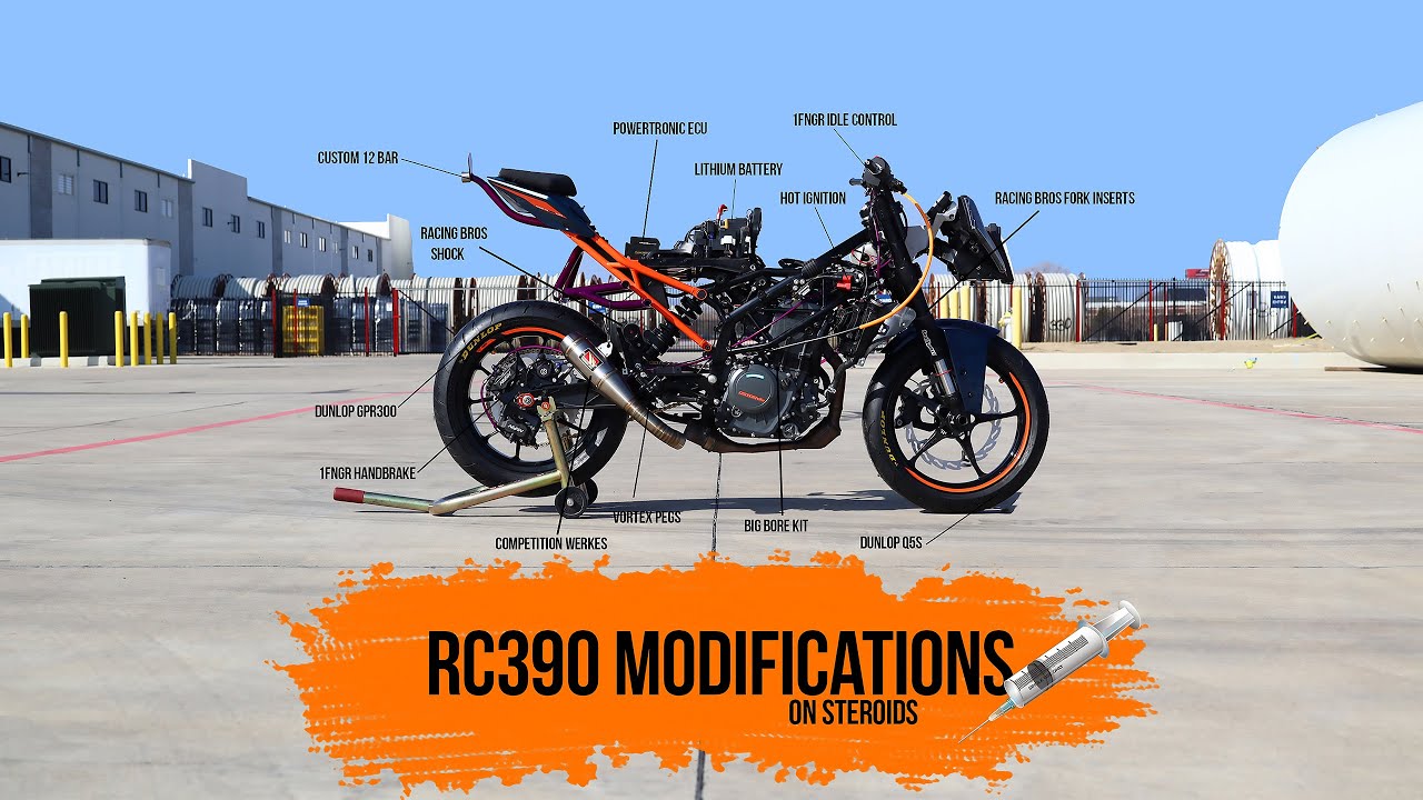 RC390 Modifications | Stunt Bike - YouTube