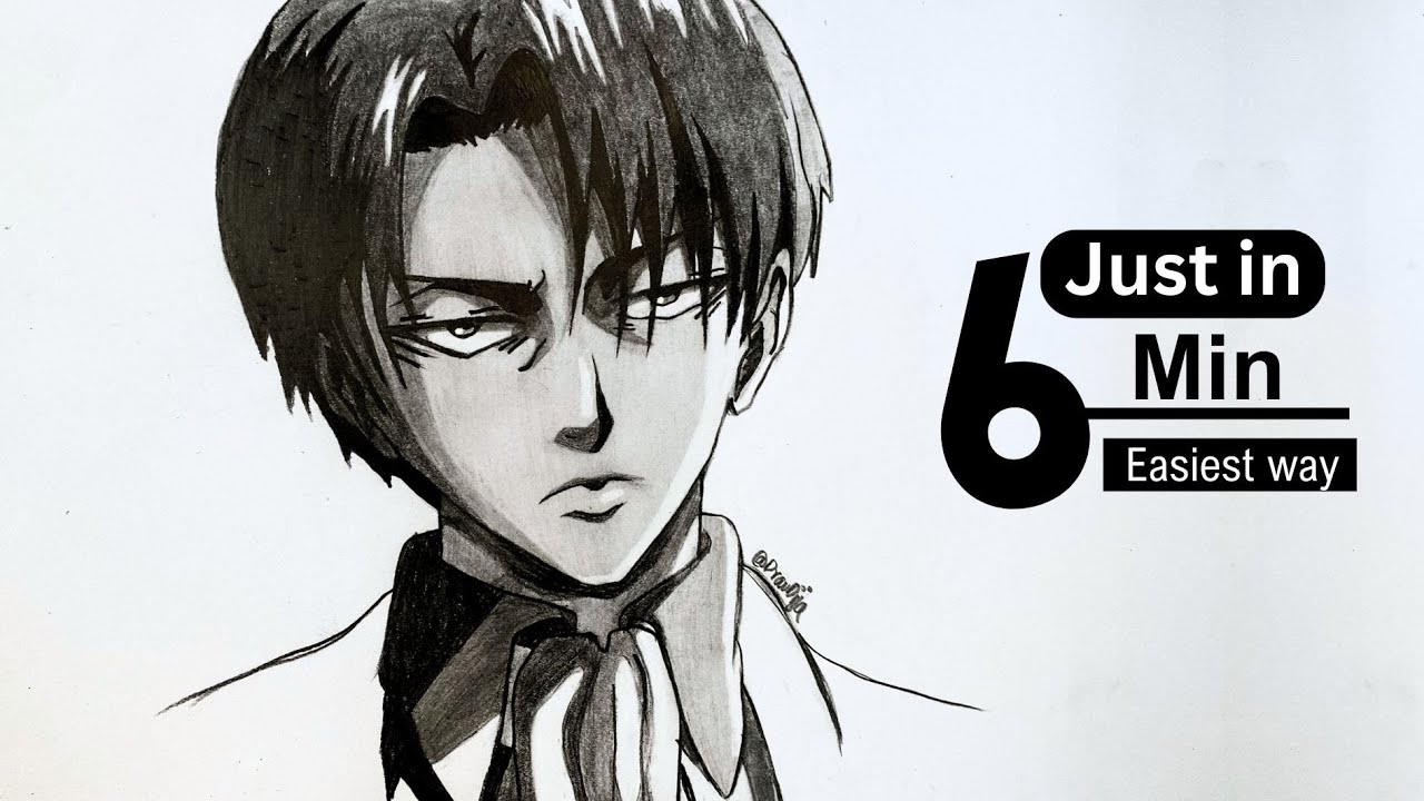 How to Draw Levi Ackerman || How to Draw Anime || Easy Anime Drawing ...