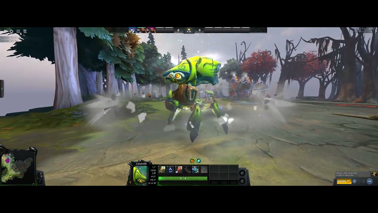 Dota 2 - Bugged 2 x Ethereal Gem Courier - Alphid of Lecaciida - YouTube