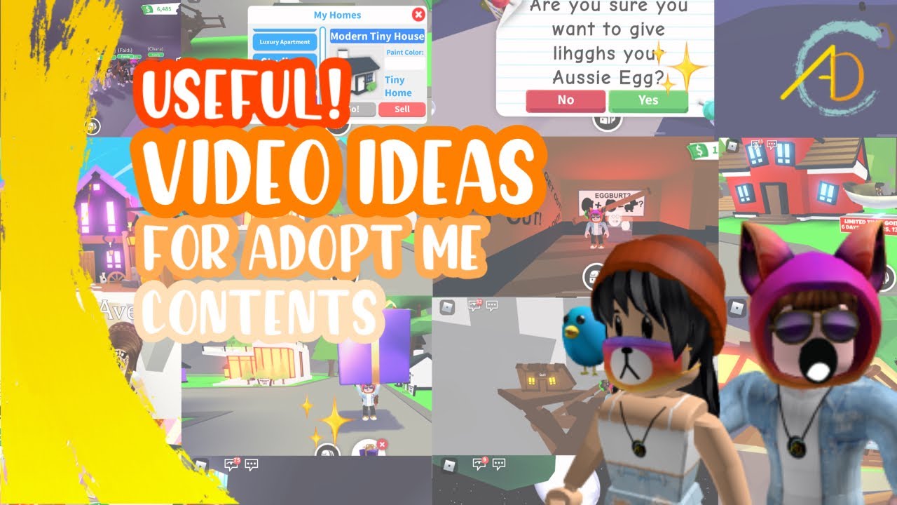 *USEFUL* VIDEO IDEAS for Adopt Me YouTube Beginners - Roblox Adopt Me ...