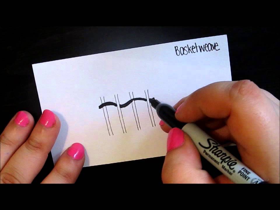 Tangle Tutorial: Basketweave - YouTube