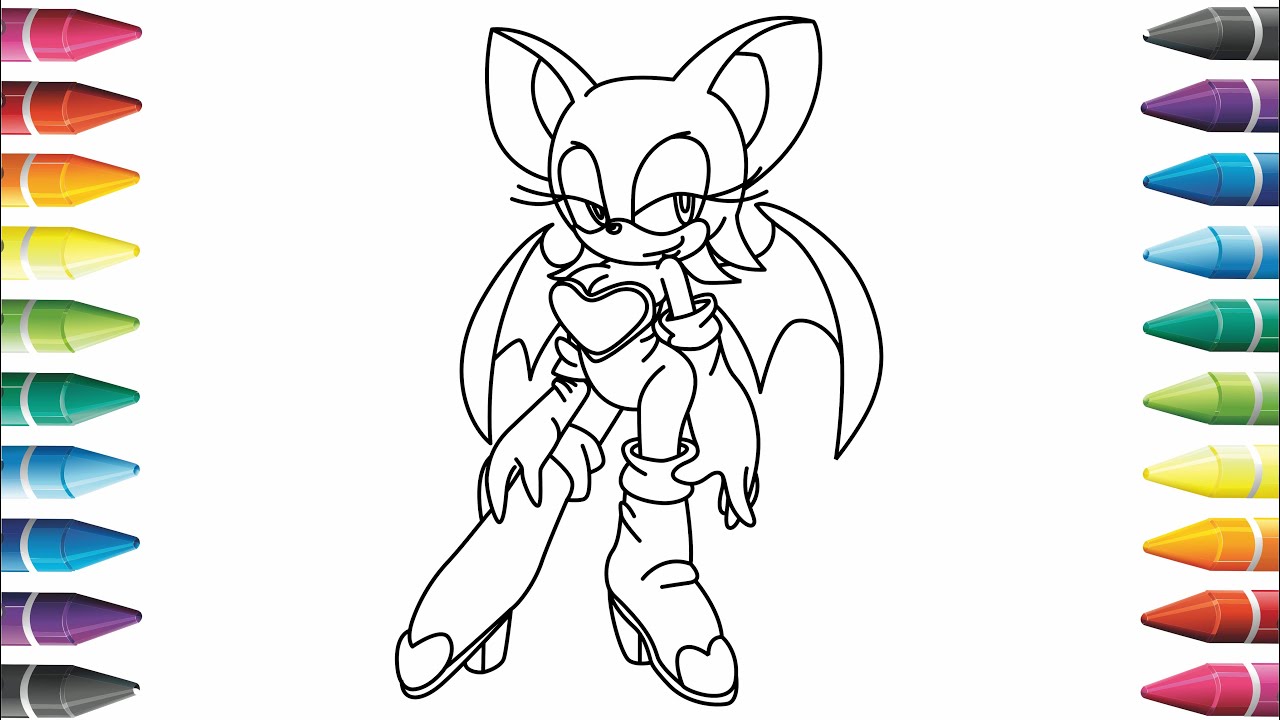 How to Draw Sonic the Hedgehog Rouge the Bat Really Easy Drawing ...