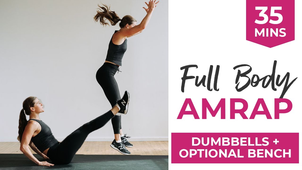 35-Minute Full Body AMRAP (Strength + Cardio Workout with Dumbbells ...