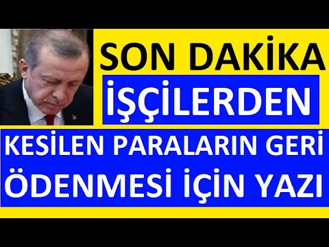 O İŞÇİLERDEN KESİLEN FAZLA PARALARIN İADE EDİLMESİ İÇİN BAKANLIĞA RESMİ YAZI YAZILDI