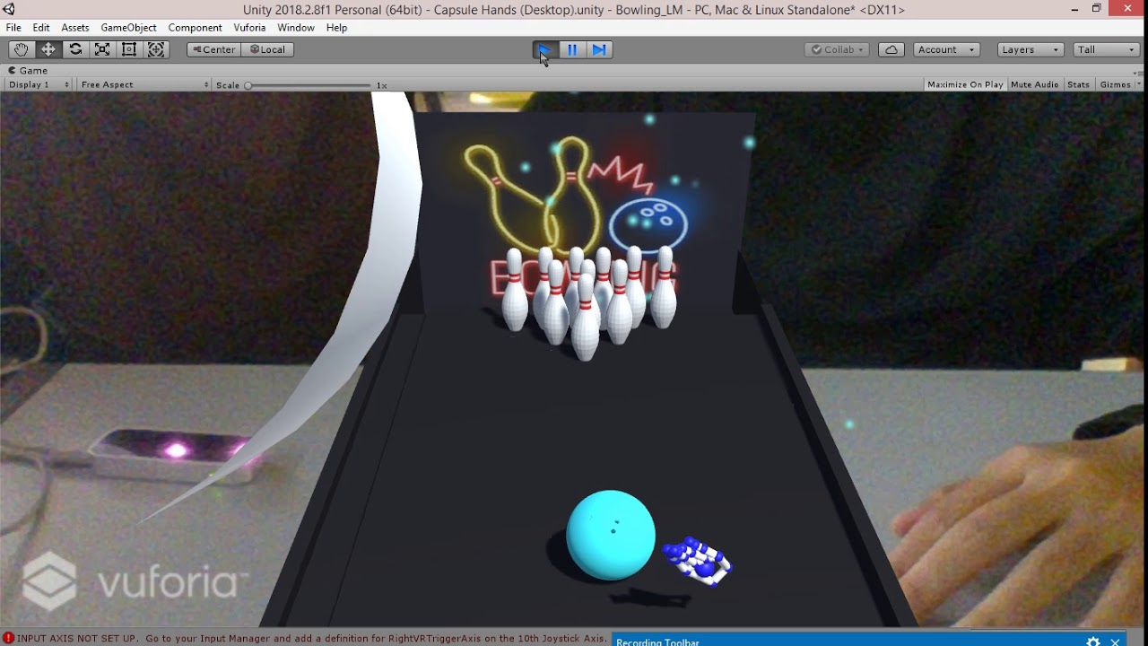 Bowling AR Leap Motion (w Gesture) - YouTube