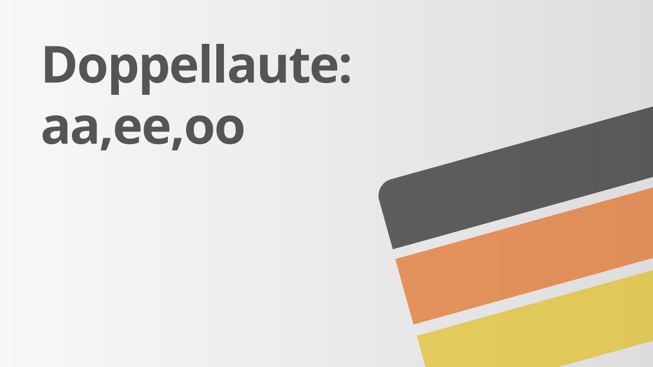 Die Doppellaute | Deutsch | Schreiben lernen - YouTube
