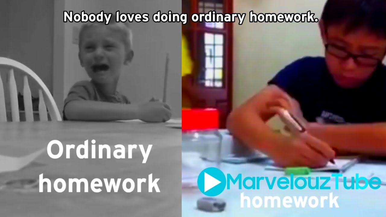 Ordinary Homework Vs. MarvelouzTube Homework Commercial (2023) - YouTube