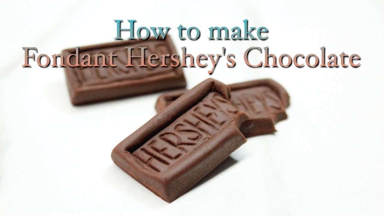 How to make Hersheys chocolate out of fondant - YouTube