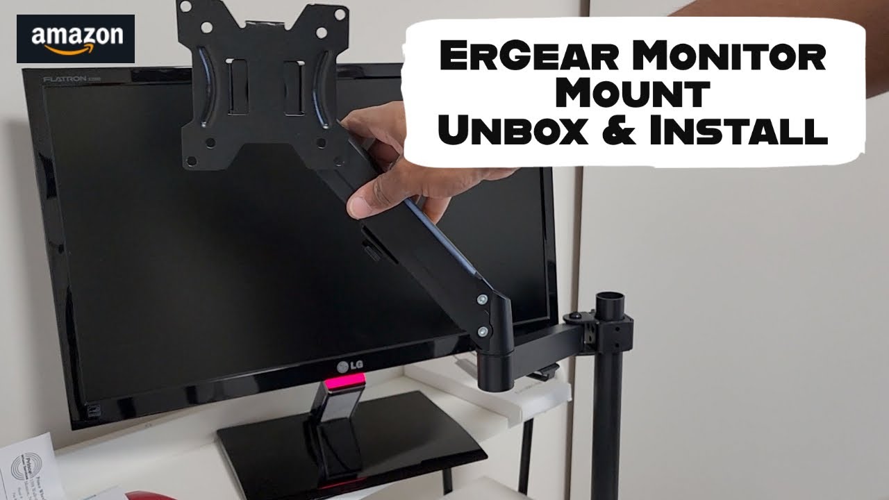 ErGear Monitor Stand Desk Mount - YouTube