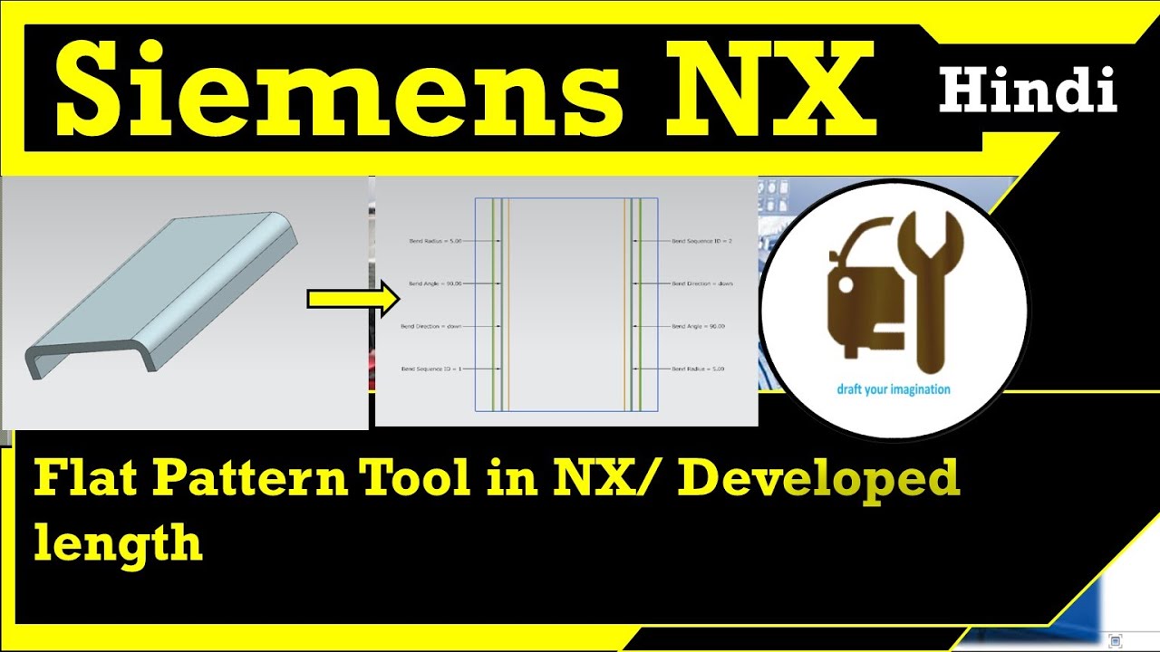 Flat Pattern Tool in NX #Develop length - YouTube