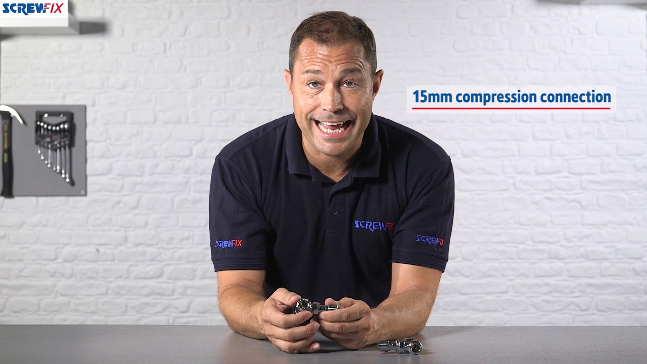 Terrier Anthracite / Chrome Angled TRV With Lockshield 15mm X ½ ...