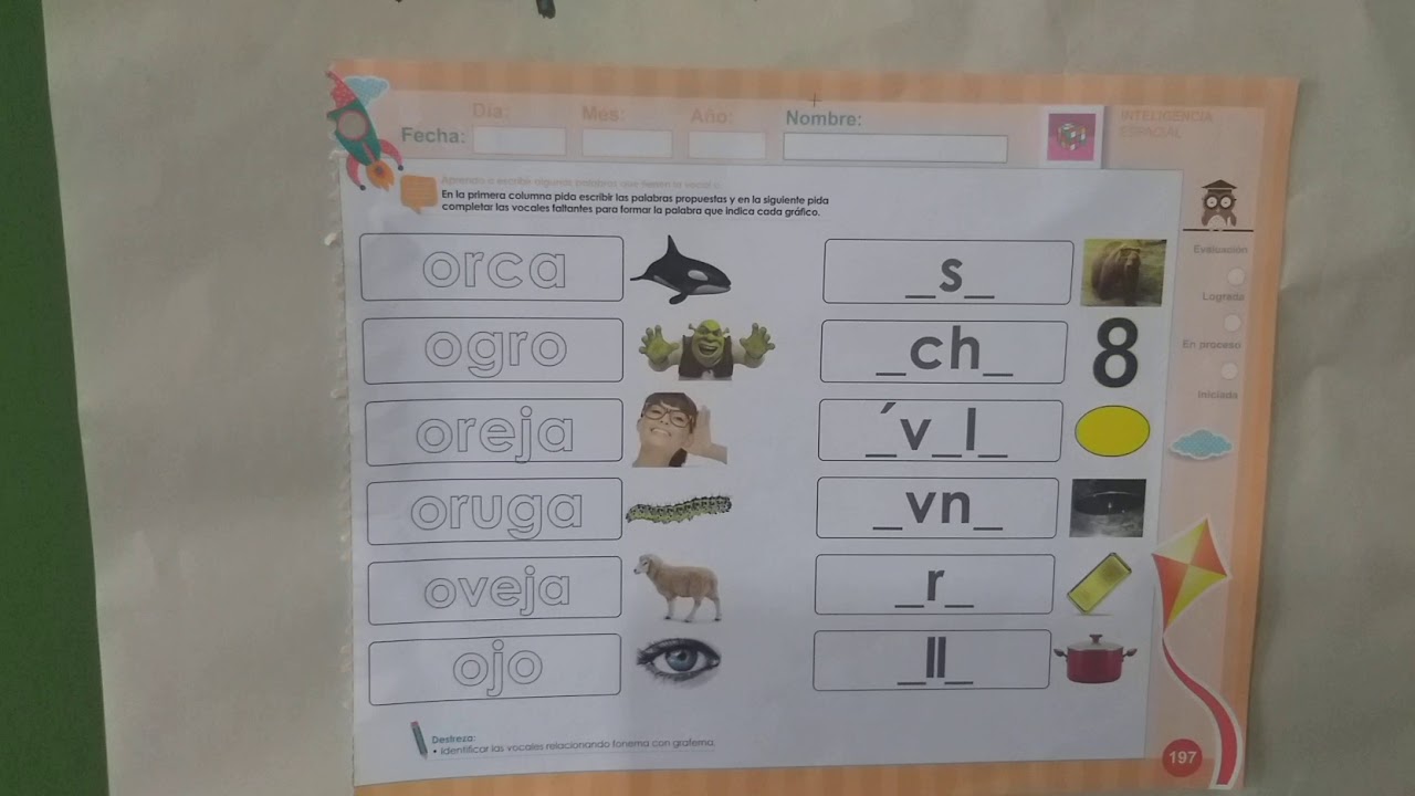 O Palabras Con Vocales Las Vocales Letra O