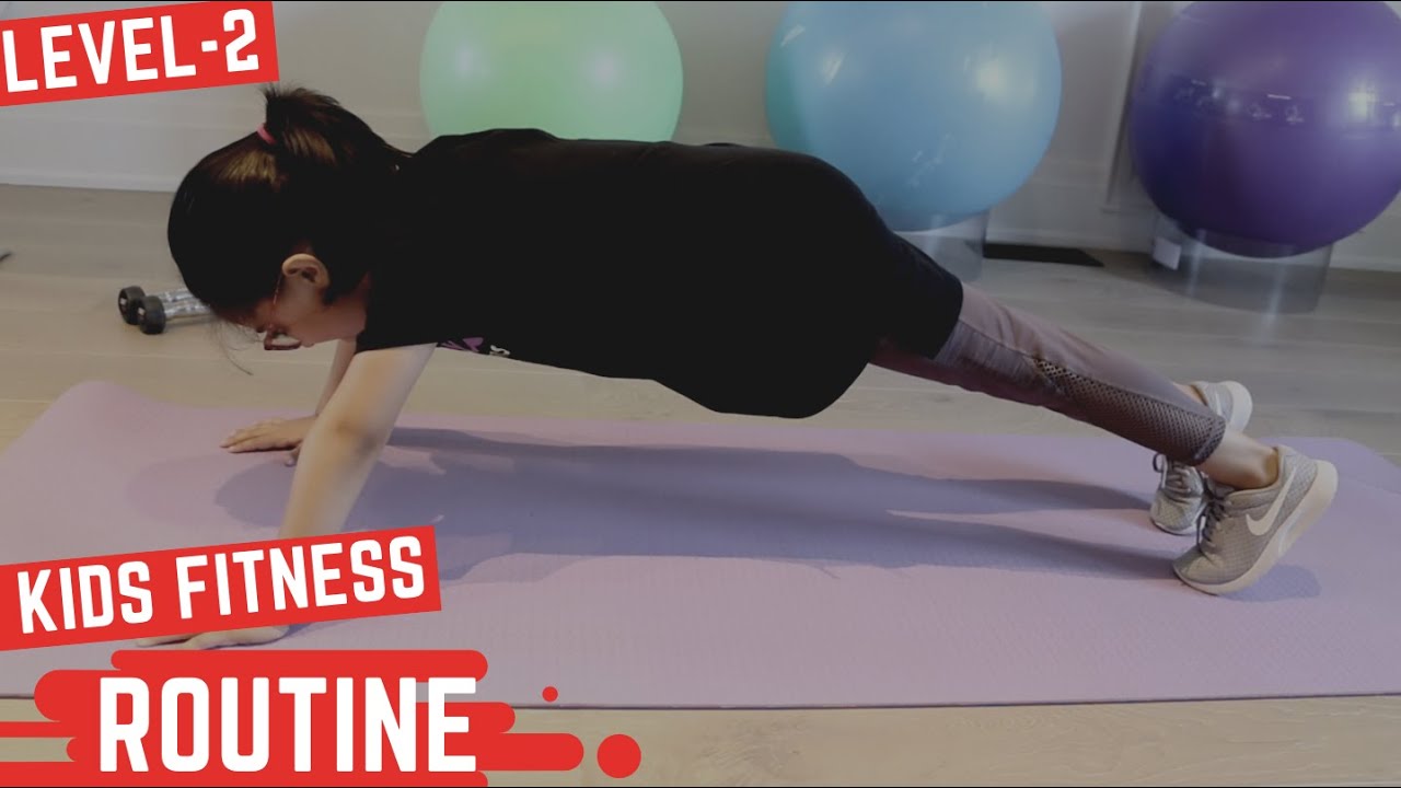 KIDS Fitness Home Exercises! LEVEL-2 - YouTube