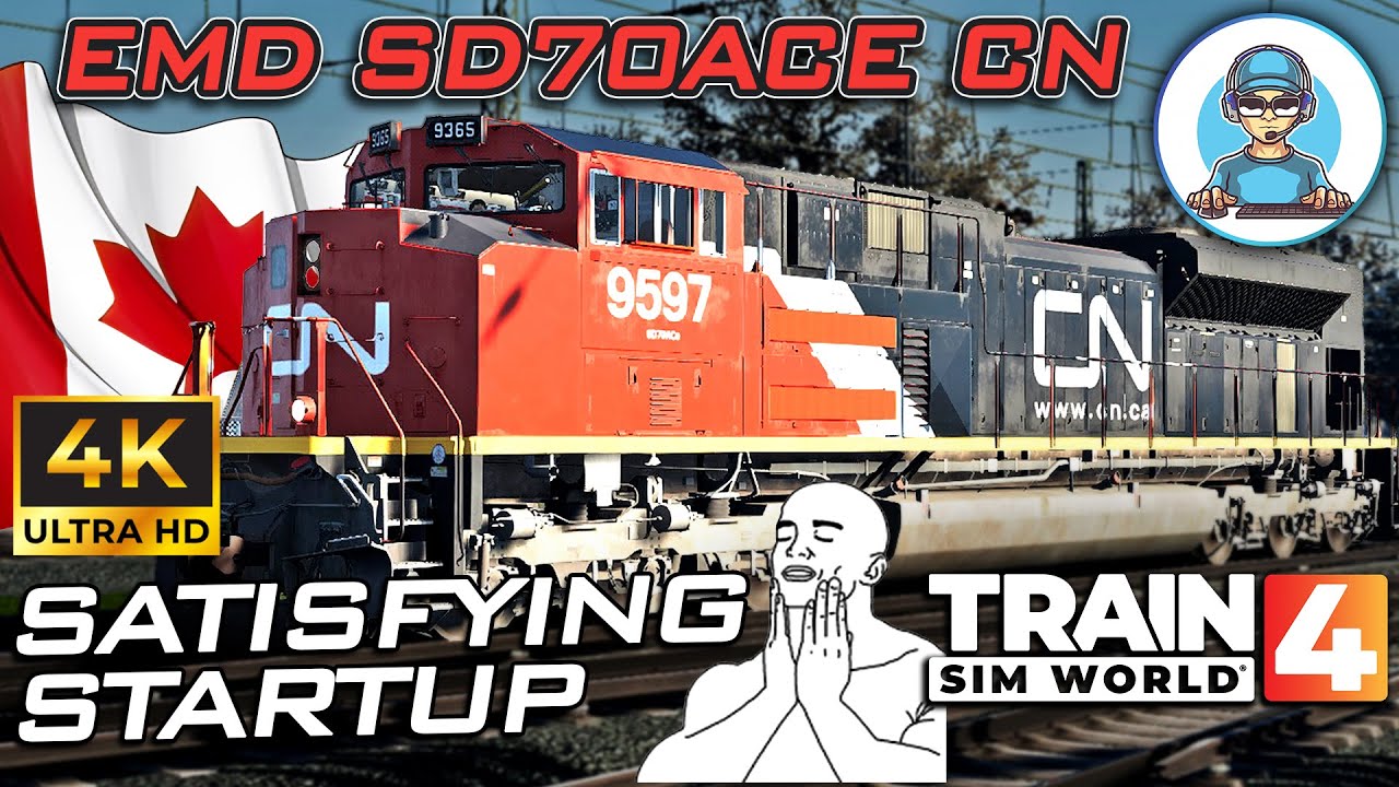 Satisfing Startup of EMD SD70ACe CN - YouTube