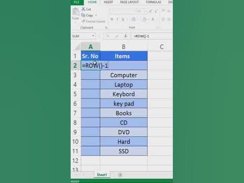 How I write Serial number in Excel #Short MS Excel Tricks & Tips 2021 ...