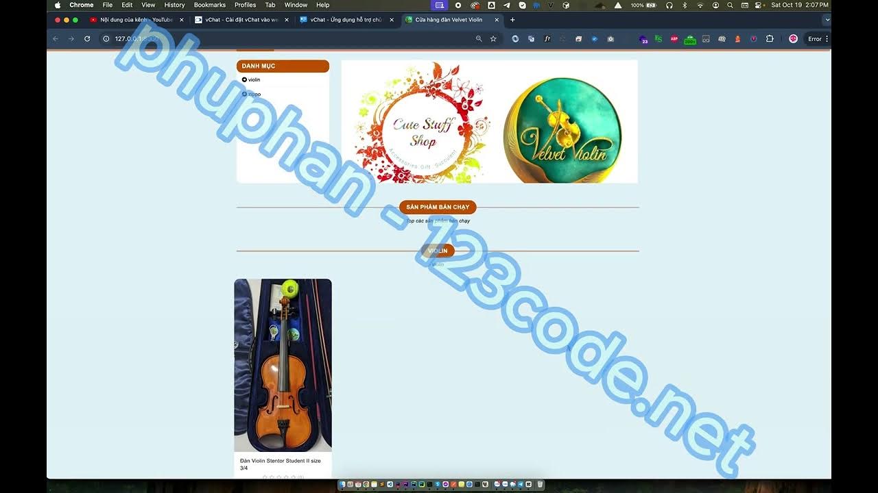 Tích hợp vchat - chatbot vào website php laravel - 123code.net - YouTube